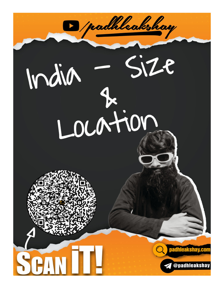 India - Size and Location Padhle Akshay | PDF | Asia | Latitude