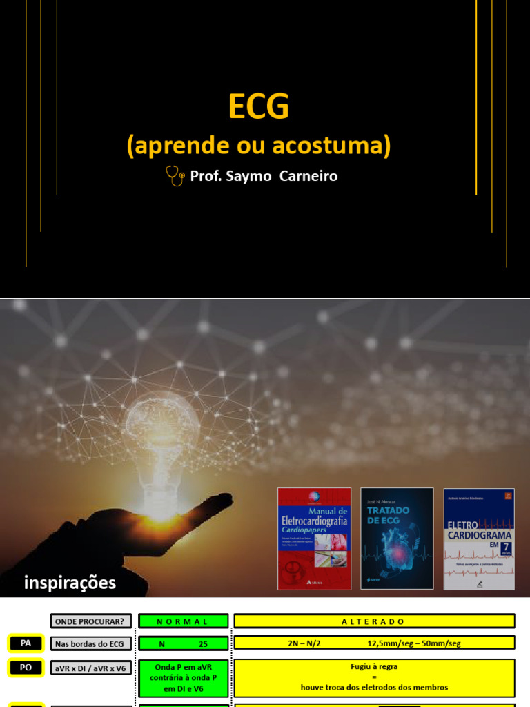 Laudo de ECG: Normal e Alterações | PDF | Eletrocardiografia | Exames ...