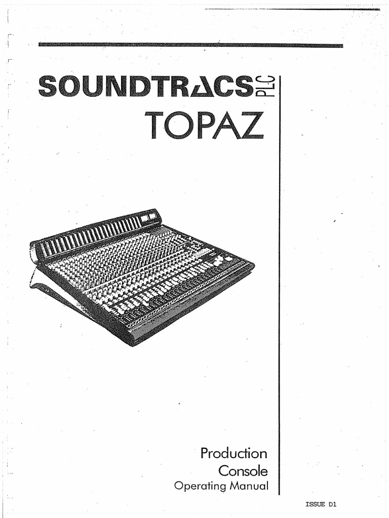 Soundtracs Topaz (p.1 of 5) Service Manual | PDF