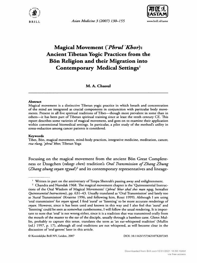 Magical Movement Ancient Tibetan Yogic Practices From The Bon Religion ...