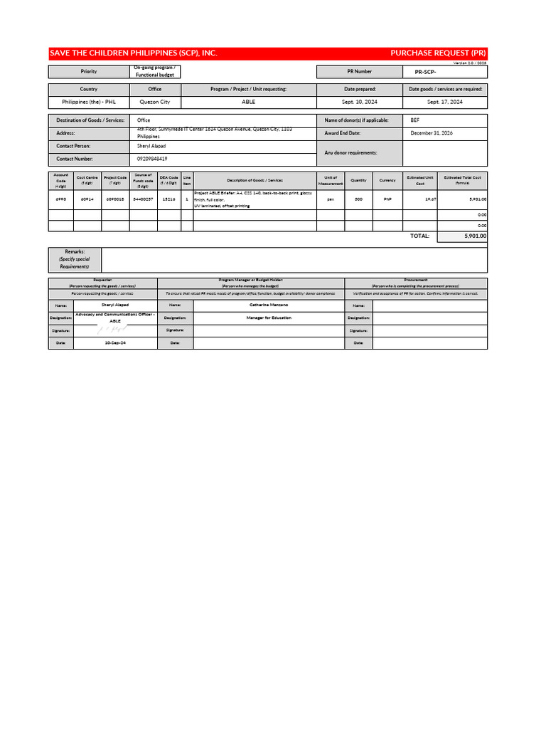 PR - Project ABLE Briefer Printing | PDF