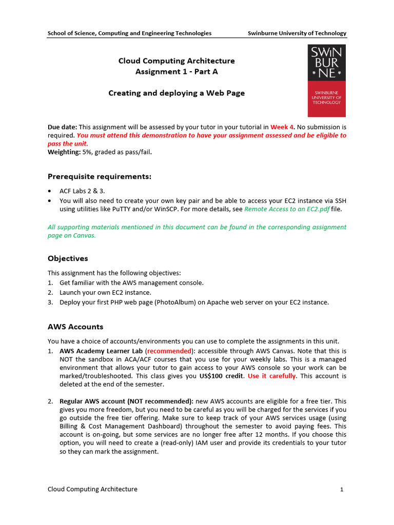 Assignment1a UG v2.2 | PDF
