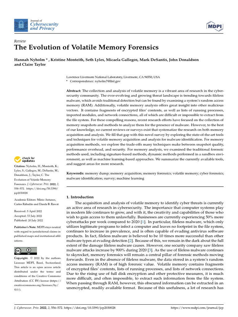 The_Evolution_of_Volatile_Memory_Forensics | PDF