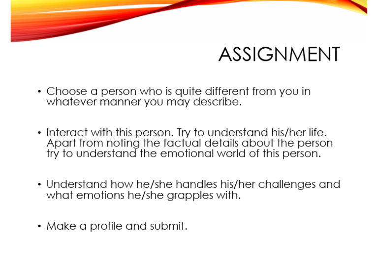 Empathy Assignment Profile Guidelines | PDF | Social Science