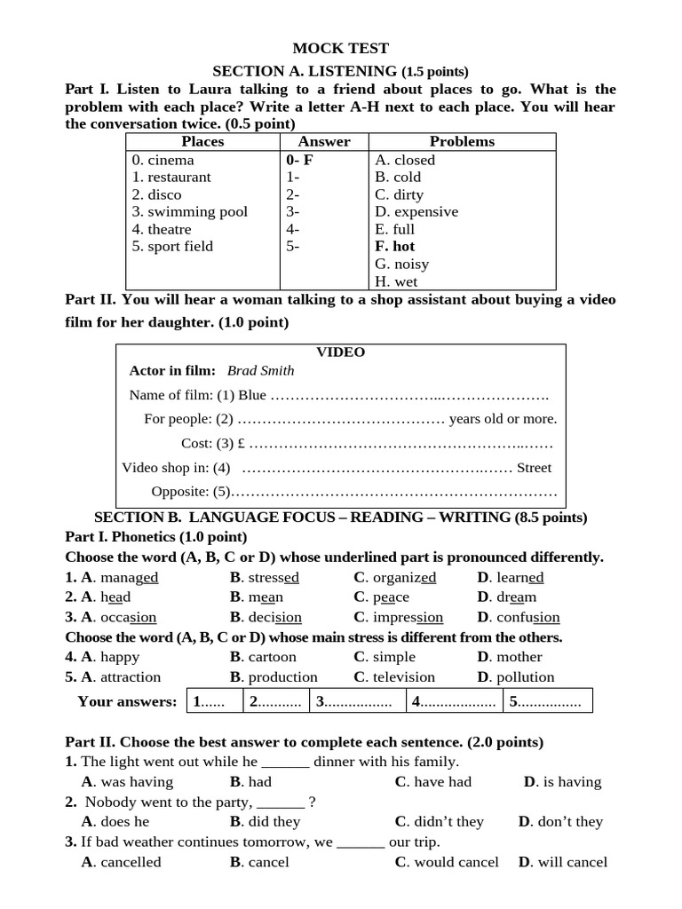 Mock Test | PDF