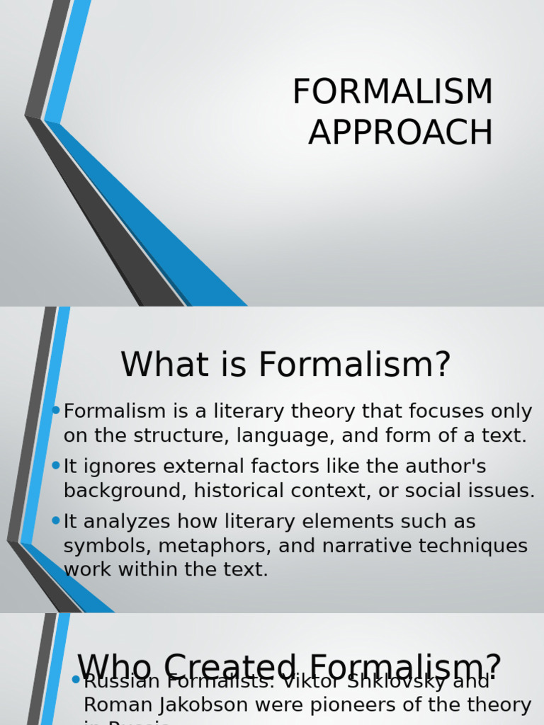 Formalism Approach | PDF