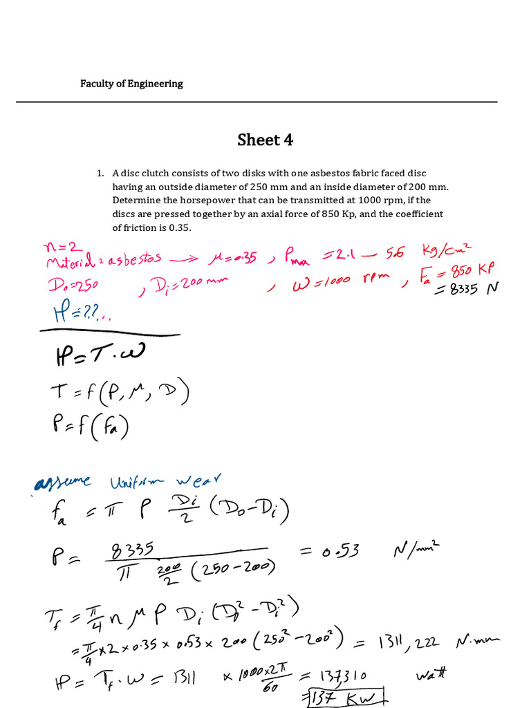 Sheet # 4 Clutch Solved2 | PDF