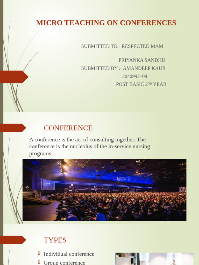 Micro Teaching On Conferences | PDF