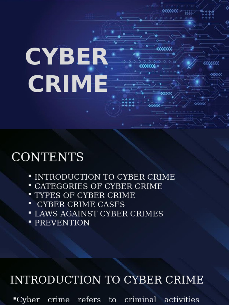 Cyber Crime - PPTX Final-1 | PDF