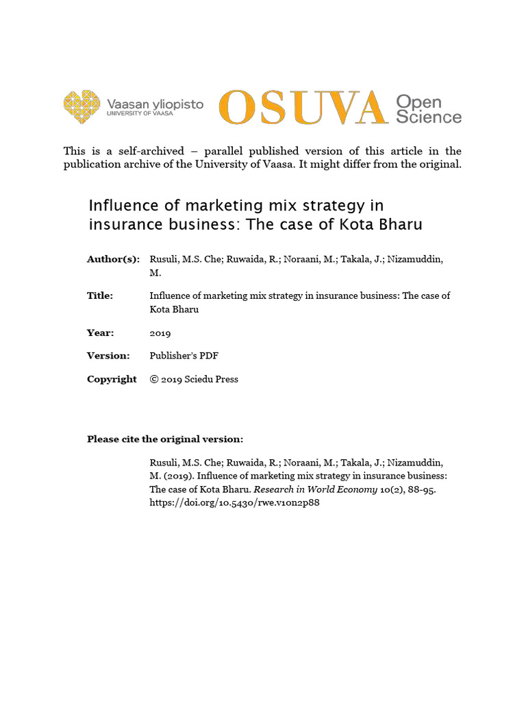 Osuva Rusuli Ruwaida Noraani Takala Nizamuddin 2019 | PDF