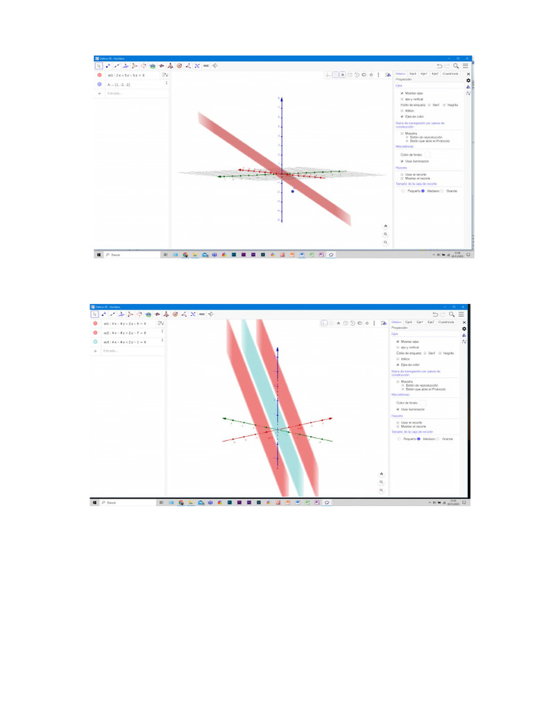 Geogebra Imagenes Ejercicios Examen | PDF
