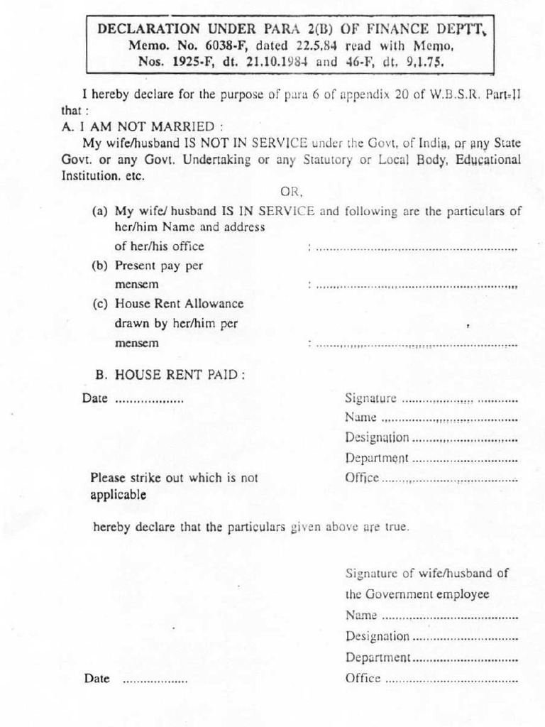 HRA Declaration Form (1).PDF | PDF