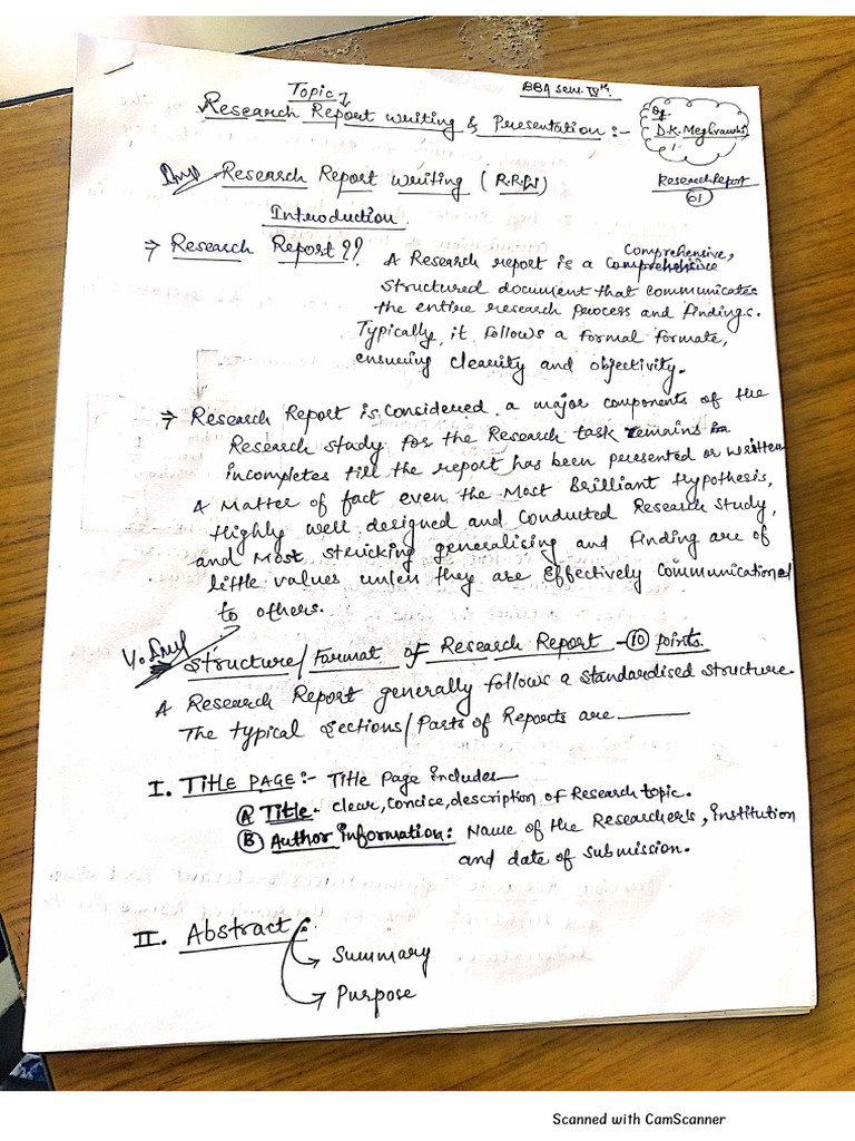 Research Report Writing and Presentation | PDF