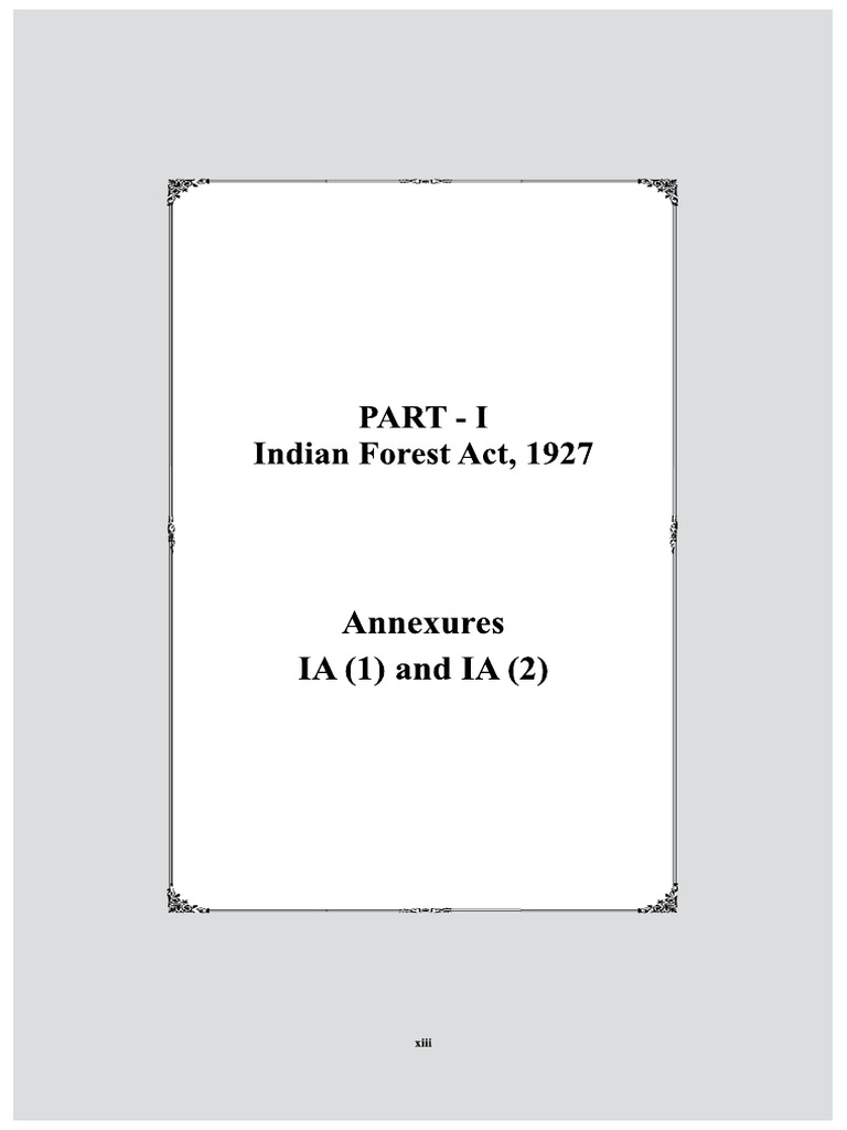 indian-forest-act-1927 | PDF