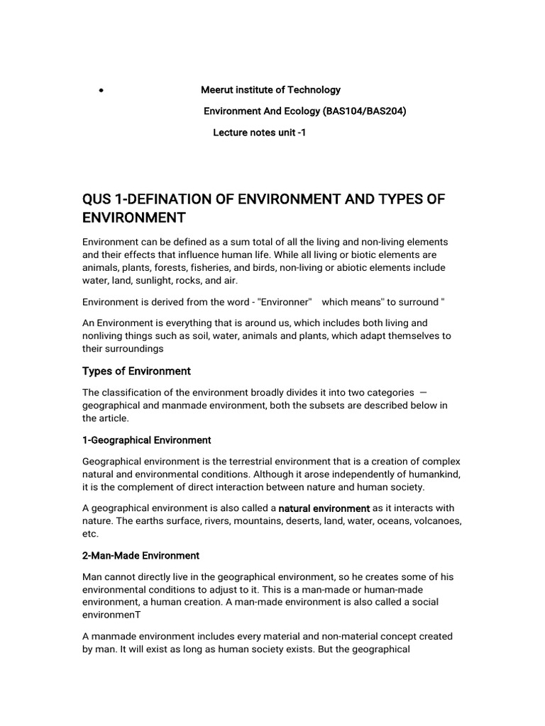 Environment 1 | PDF