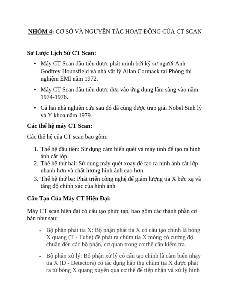 Nhóm 4 CT Scan | PDF