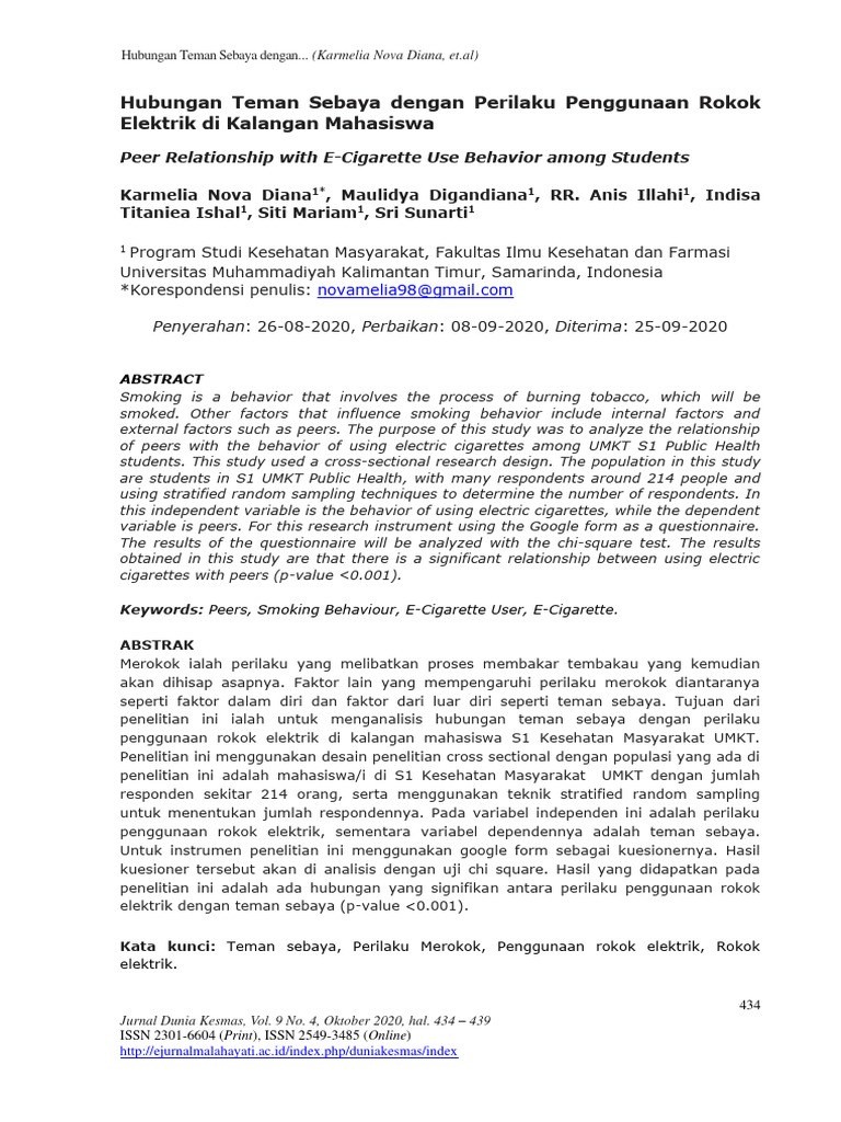 Hubungan Teman Sebaya Dengan Perilaku Pe | PDF