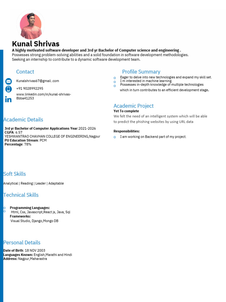 Kunal Resume | PDF
