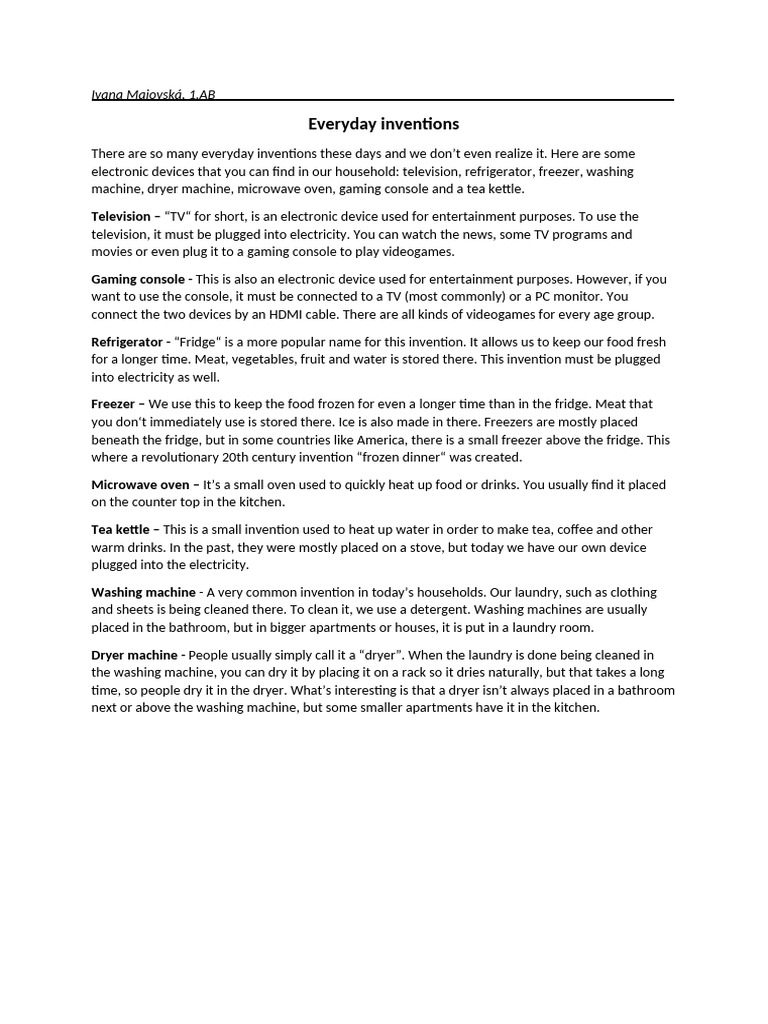 ANJ - Everyday Inventions | PDF