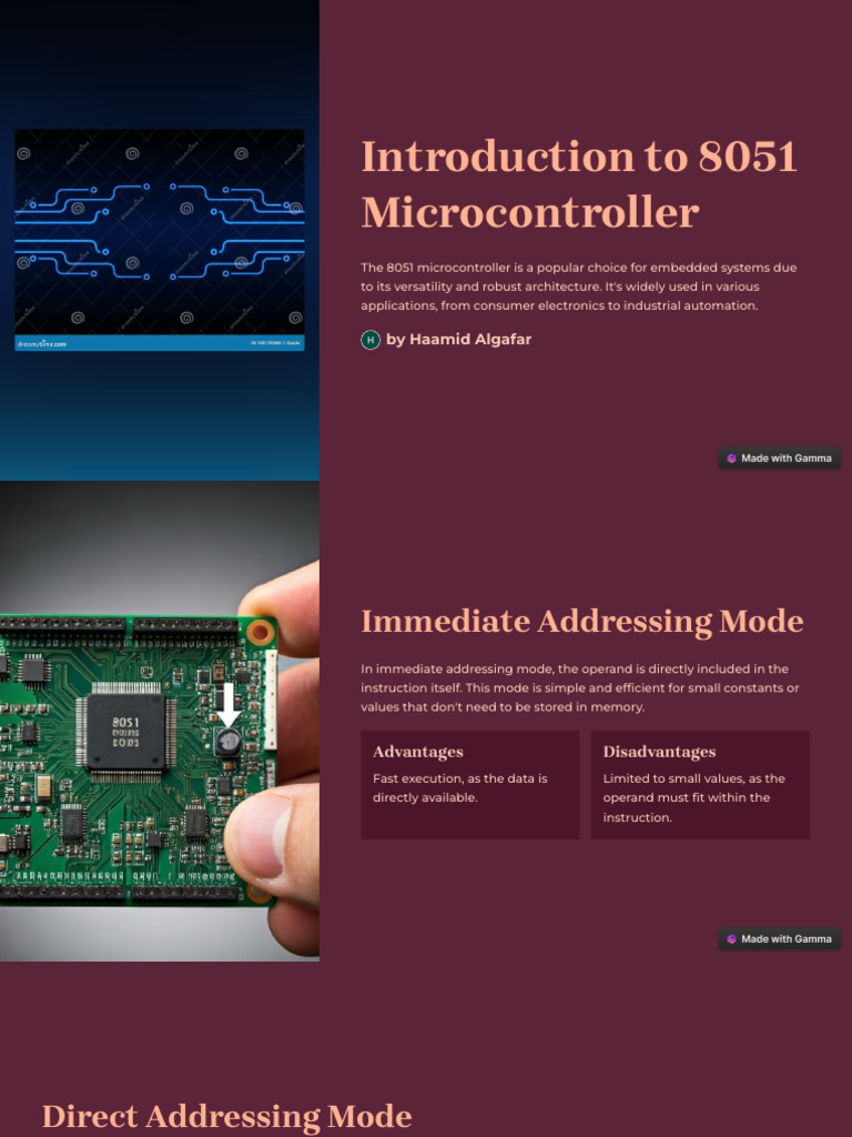Introduction To 8051 Microcontroller | PDF