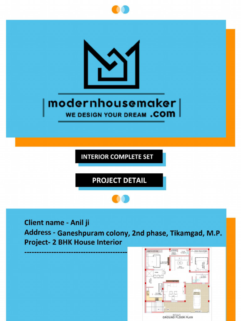 Anil Ji - 2BHK Interior Complete Set | PDF | Buildings And Structures | Architectural Design