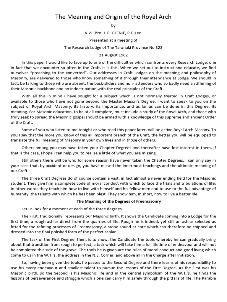 Meaning and Origin of RA Glenie | PDF