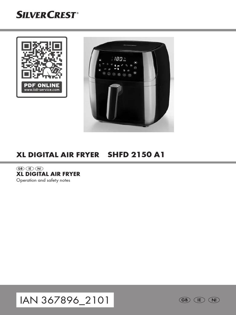 XL Digital Air Fryer: SHFD 2150 A1 | PDF | French Fries | Computers