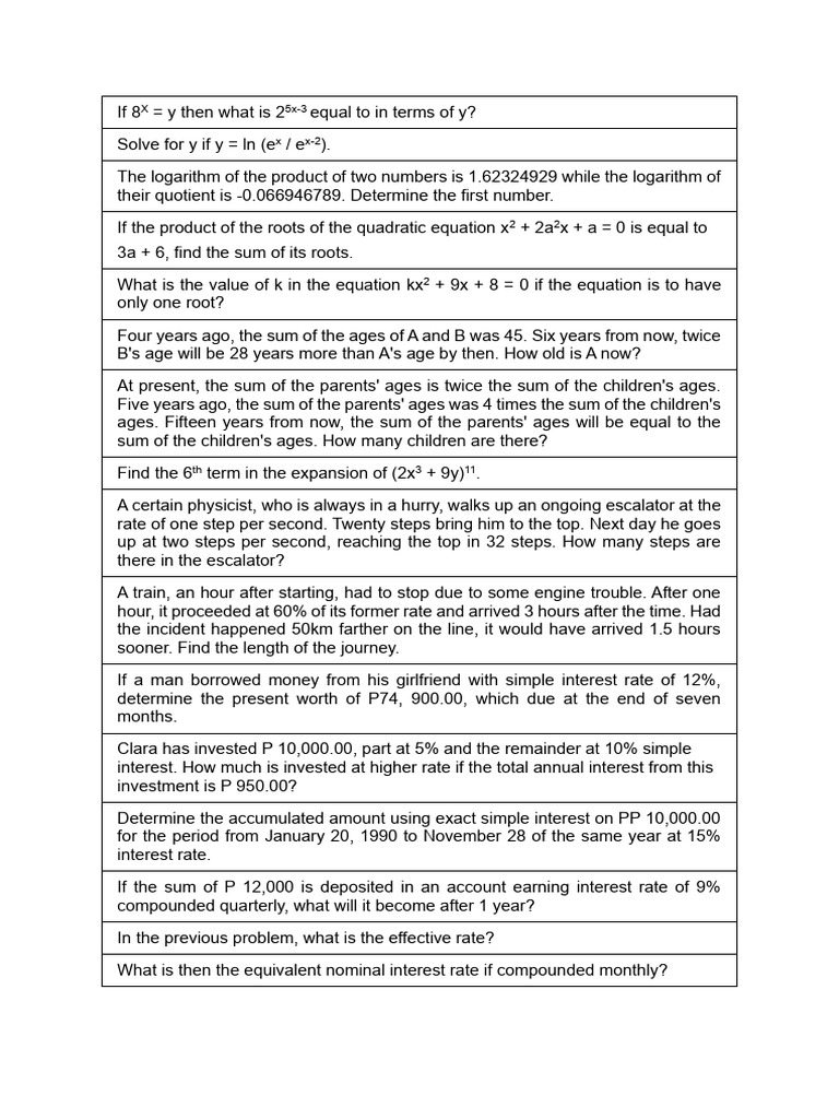 Problem Week 1 | PDF