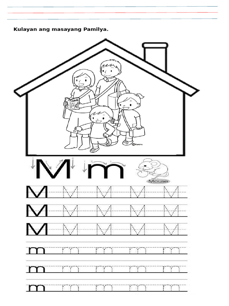 Kulayan ang masayang Pamilya | PDF