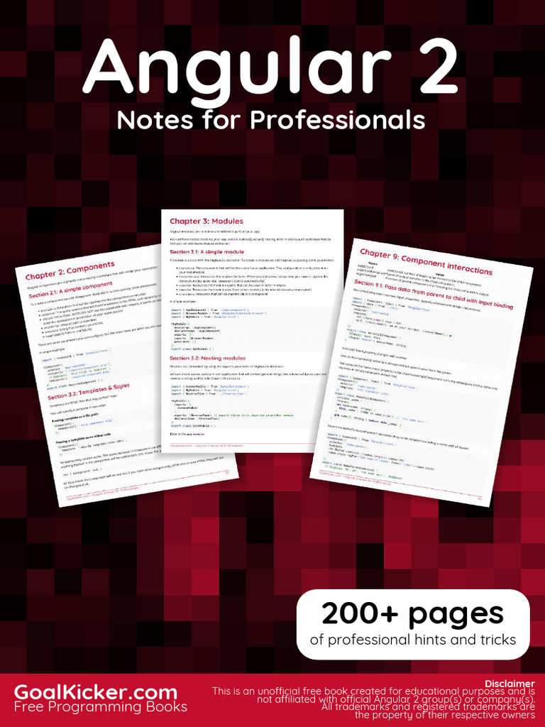 Angular 2 Notes For Professionals | PDF