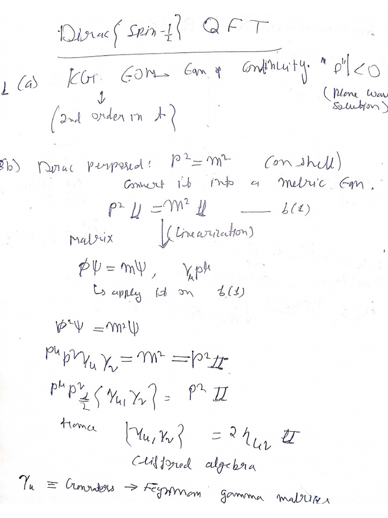 Dirac Theory | PDF
