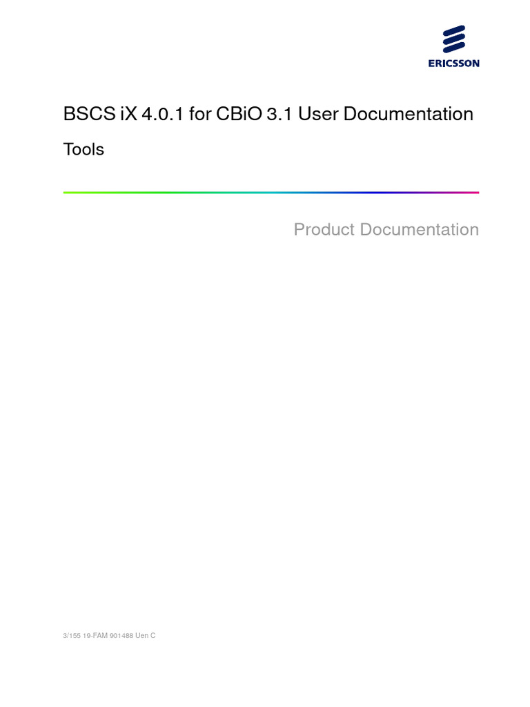 Bscs Ix 4.0.1 For Cbio 3.1 User Documentation: Tools | PDF