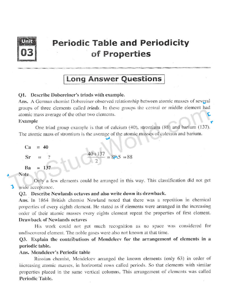 Chapter 3 Periodic Table and Periodicity of p | PDF