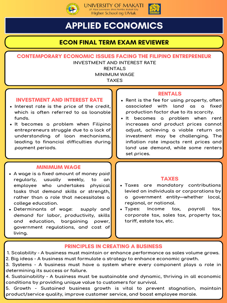 Econ Final Term Exam Reviewer | PDF