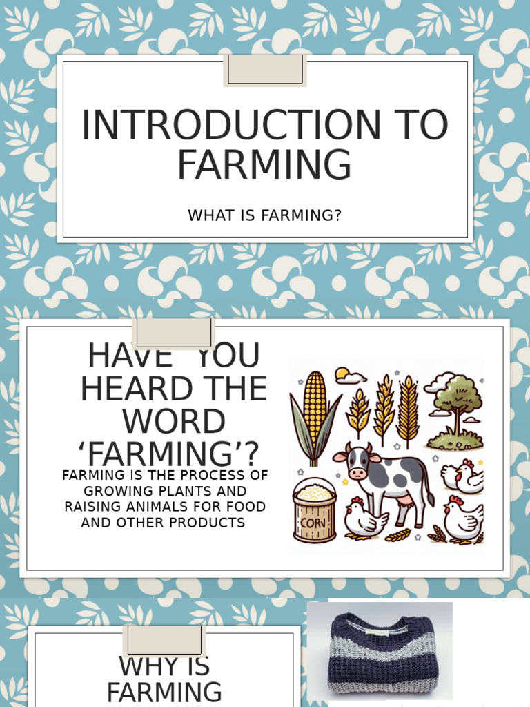 w2 Introduction To Farming g1 | PDF