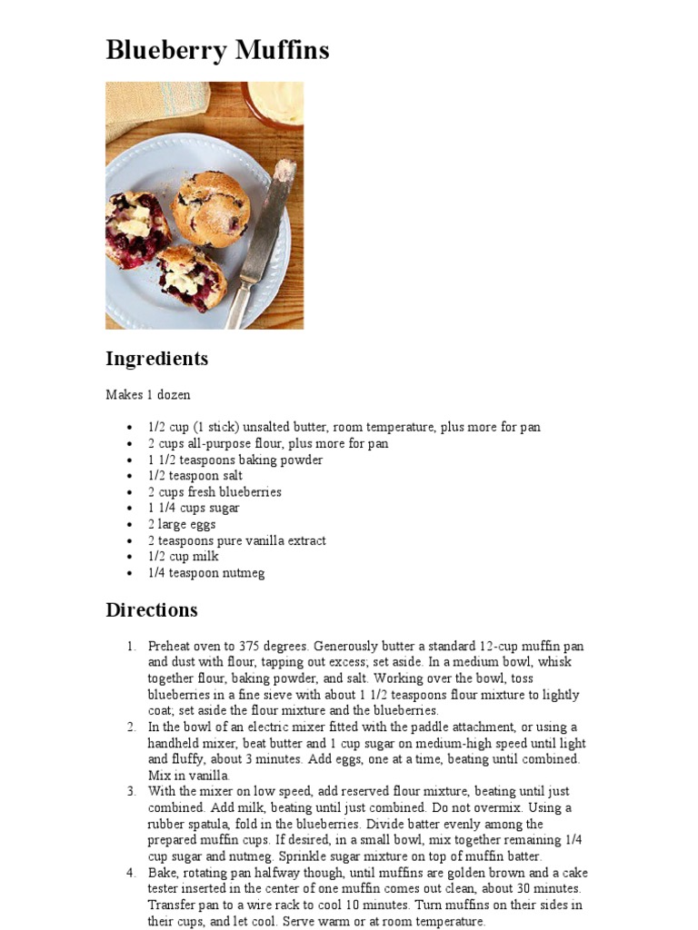 Blueberry Muffins | PDF