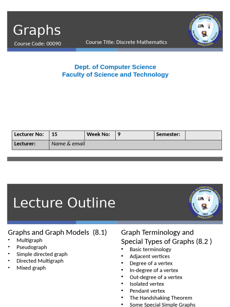 DM 15 Graphs | PDF