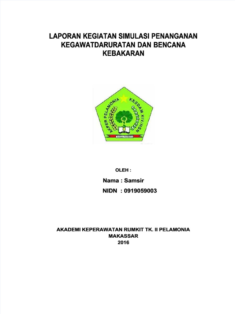 PDF Laporan Simulasi Penanganan Kebakaran Compress | PDF