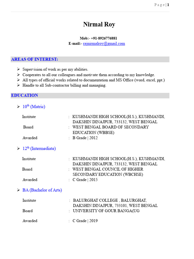 Nirmal's Resume | PDF