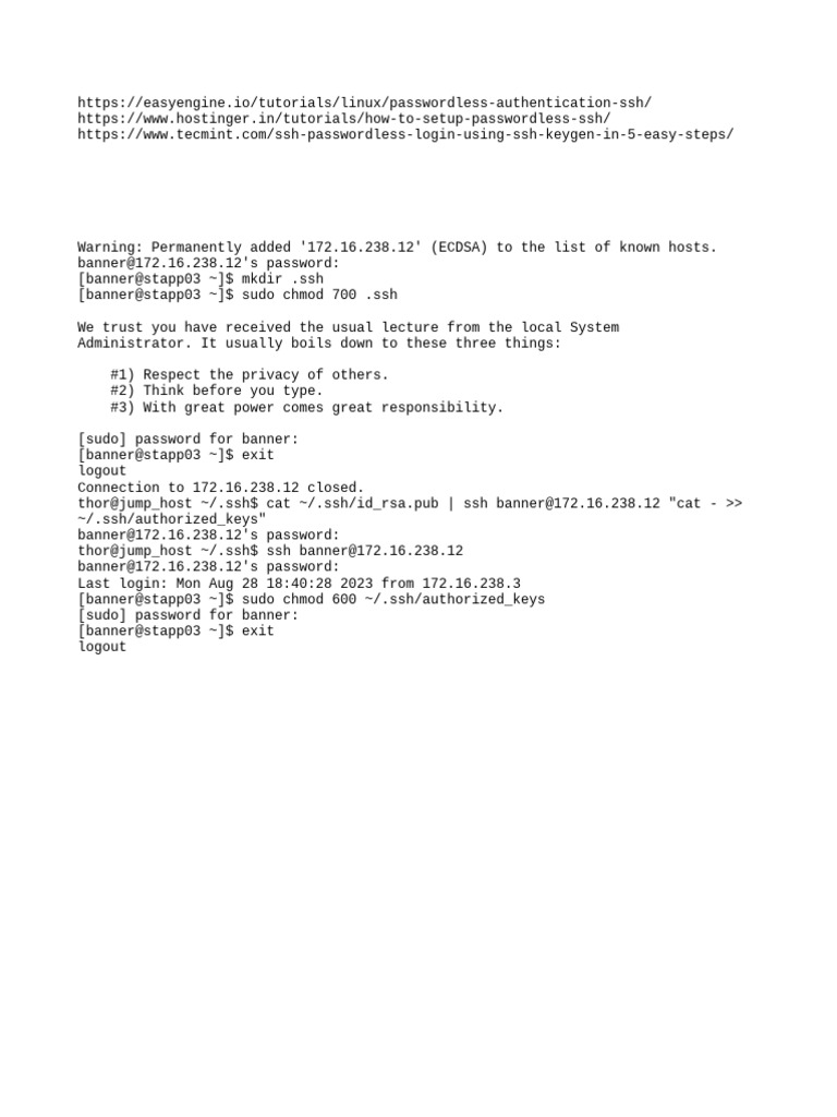 Passwordless Authentication For Ssh Pdf