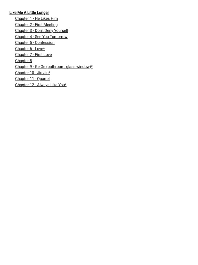 Like Me A Little Longer | PDF