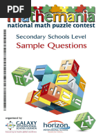 MATHEMANIA Sample Questions All Levels | PDF