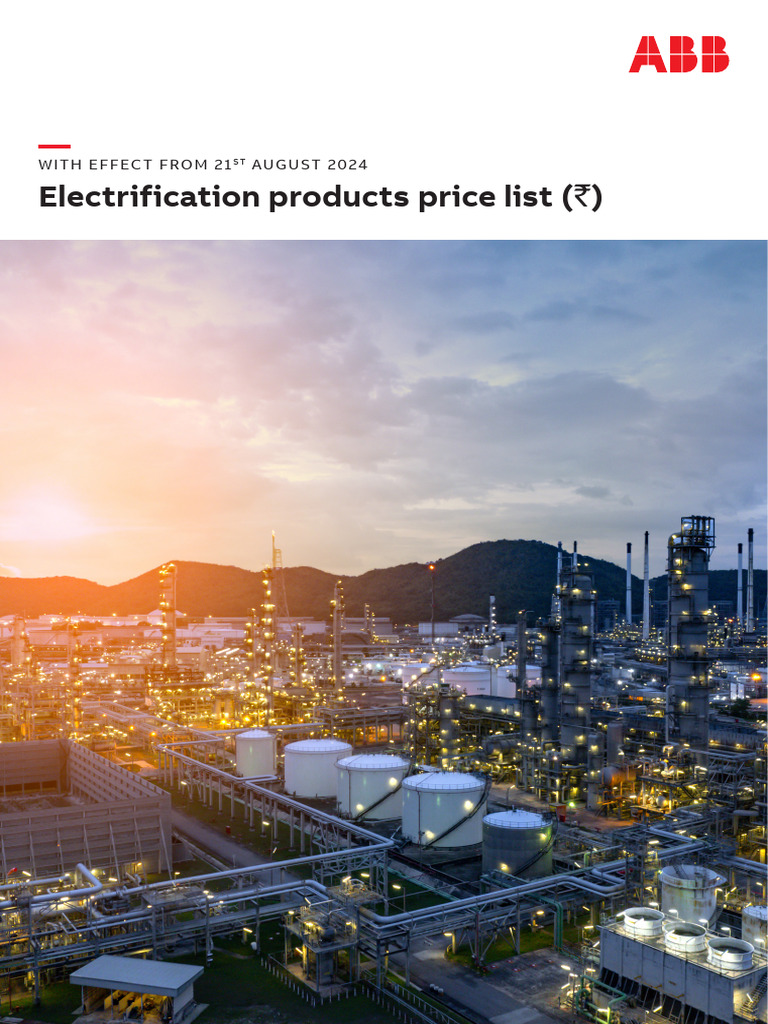 ABB_Electrification Low Voltage Products Pricelist_WEF 21st Aug 2024 | PDF