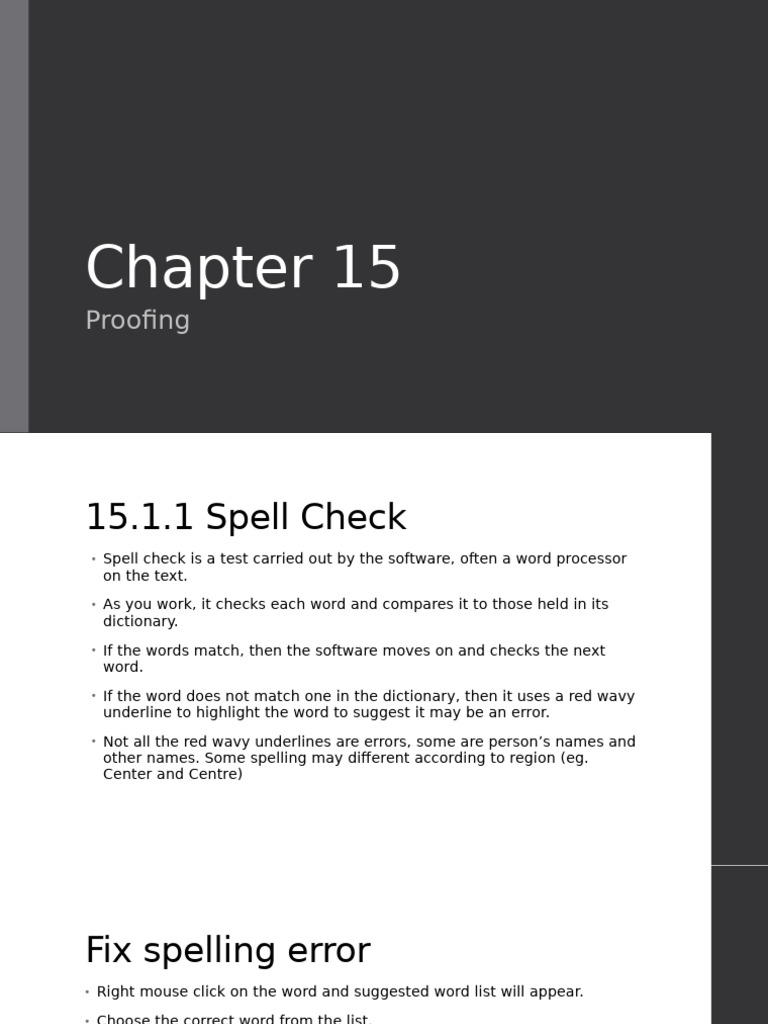 Chapter 15 | PDF | Proofreading | Computing