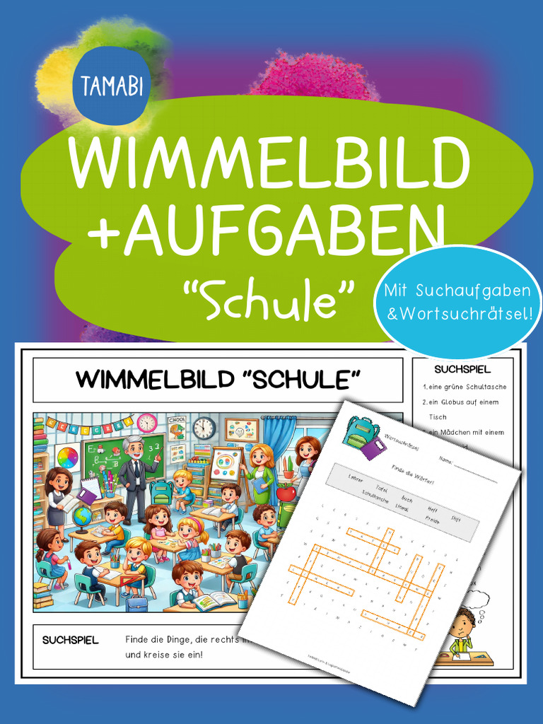 Wimmelbild Schule Suchspiel | PDF