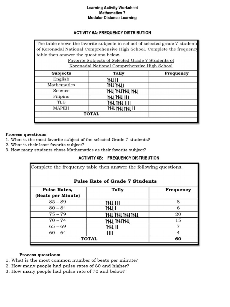 Las Math 7 MDL | PDF