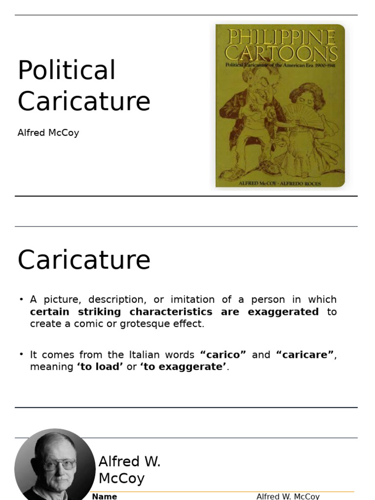 Political Caricature by Alfred McCoy RPH | PDF