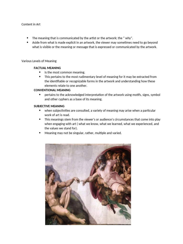 Content in Art | PDF
