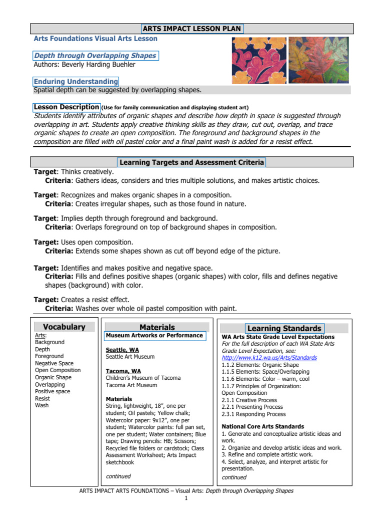 Depth Through Overlapping Shapes 5-31-16 | PDF