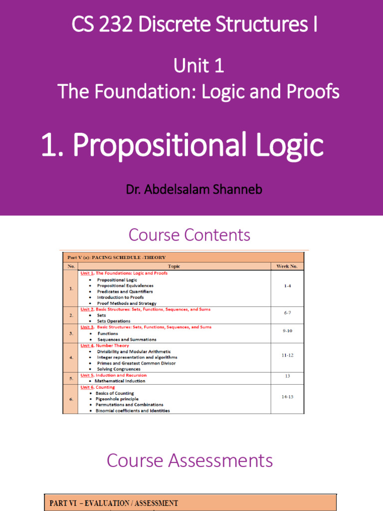 1.1 Propositional Logic | PDF